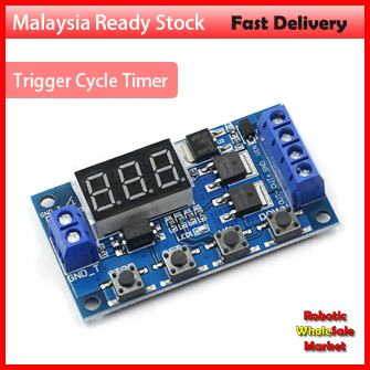 DC 12V 24V Dual MOS LED Digital Time Delay Relay Trigger Cycle Timer Delay Switch Circuit Board ...