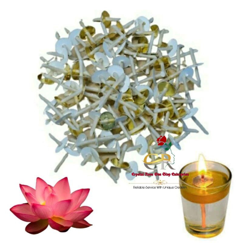 Floating Oil Lamp Wick ±100 Pieces (Gold/White) | Shopee Malaysia