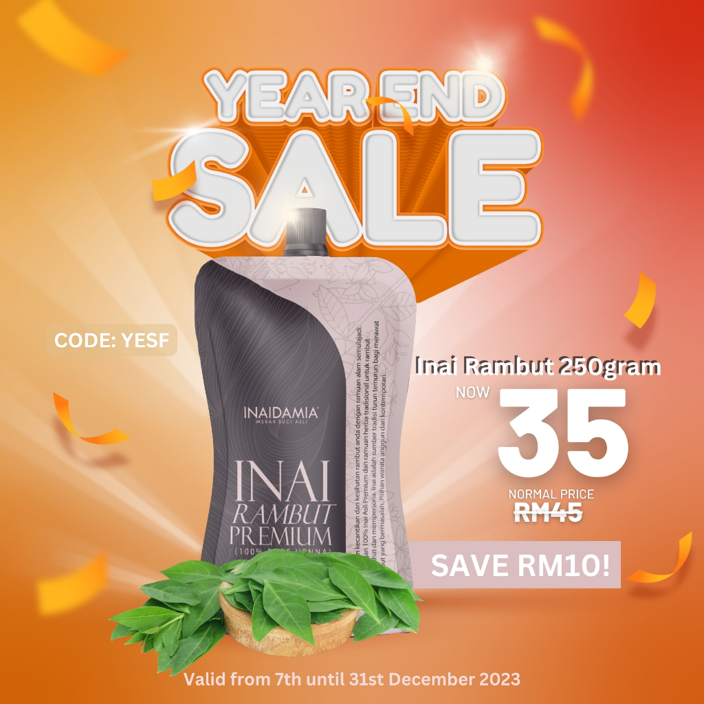 Inai Rambut Inaidamia | Inai Rambut Halal | Inai sah solat | Pewarna ...