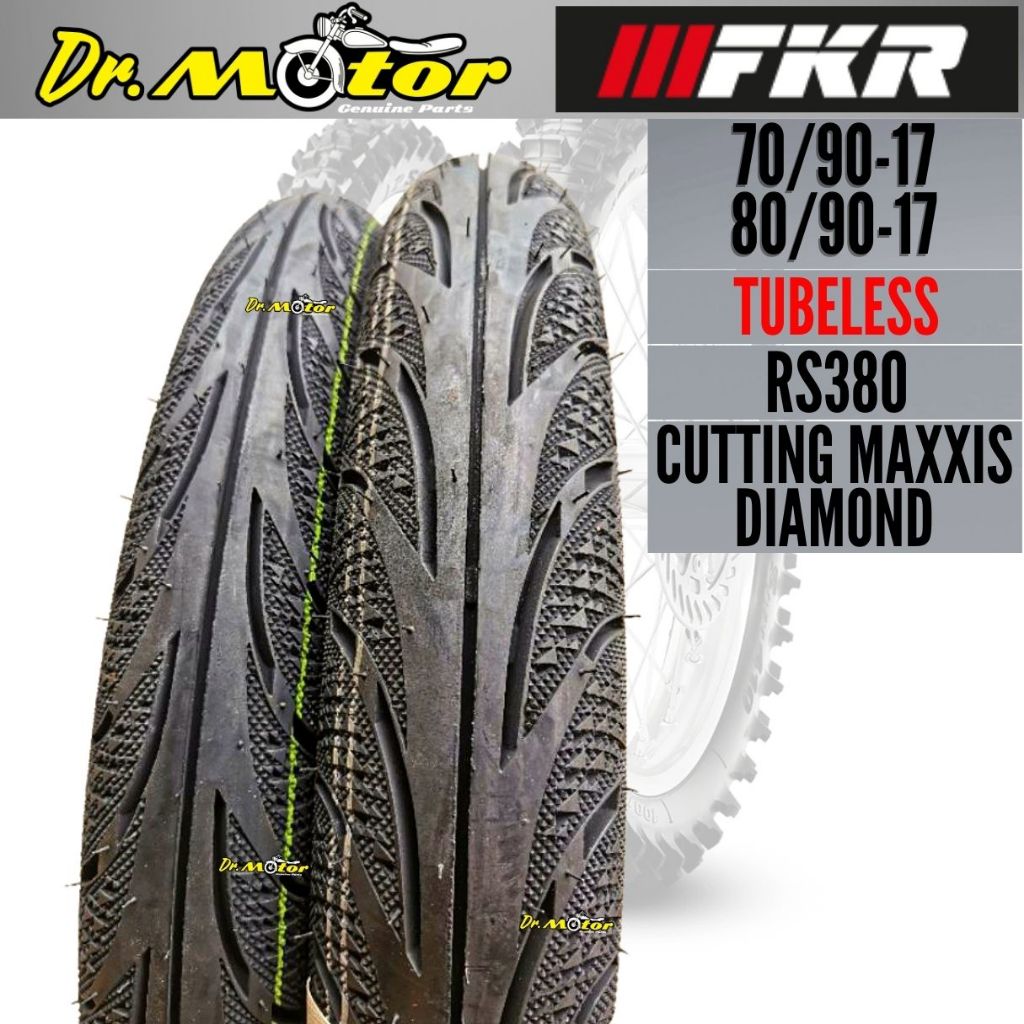 FKR TAYAR TYRE 17 RS380 Tubeless 70/90-17 80/90-17 (Cutting MAXXIS ...