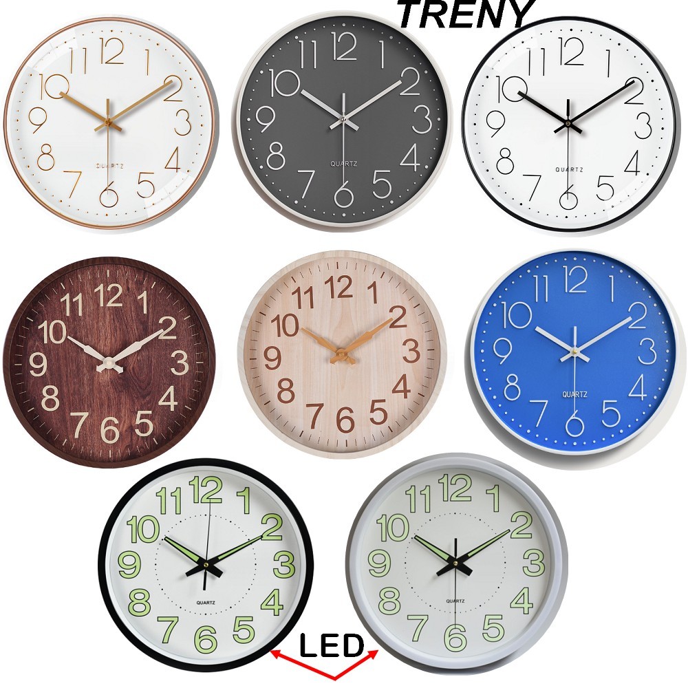 TRENY Nordic Style Wall Clock Jam Dinding Quartz Clock Jam Dinding Home ...