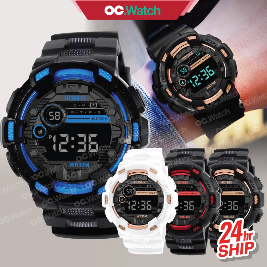 OCwatch Digital Jam Tangan Lelaki Perempuan Unisex Sports Men Watch ...
