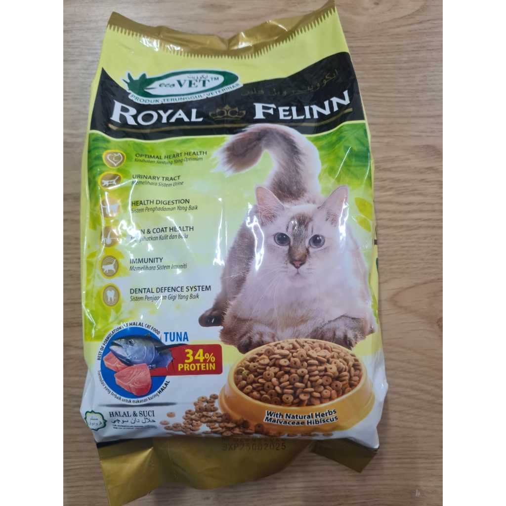 [1kg] MAKANAN KUCING ROYAL FELINN VET FORMULATED HALAL CAT FOOD BY ...