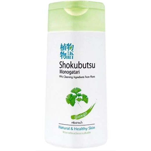 SHOKUBUTSU MONOGATARI SHOWER CREAM Ginkgo Light Green Color 100 ml ...