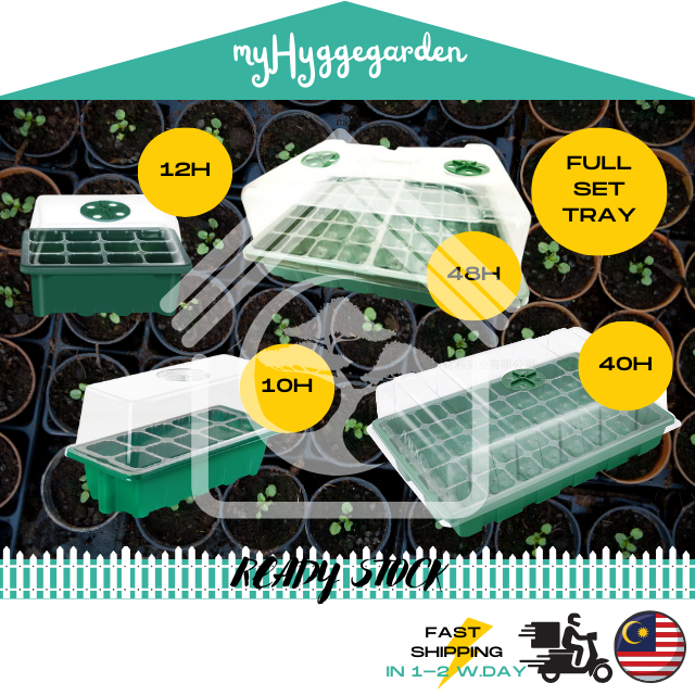 [FULL SET][10/12/40/48 Holes]Seedling Tray Box Home Gardening Farming I ...