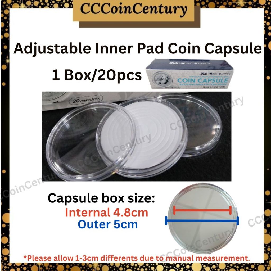 Kotak Penyimpan Koleksi Syiling +Pad Boleh laras Coin Collection Round ...