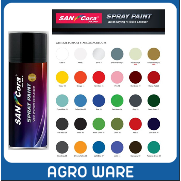 SANCORA Spray Paint 400ML / Cat Spray SAN Cora 400ML | Shopee Malaysia