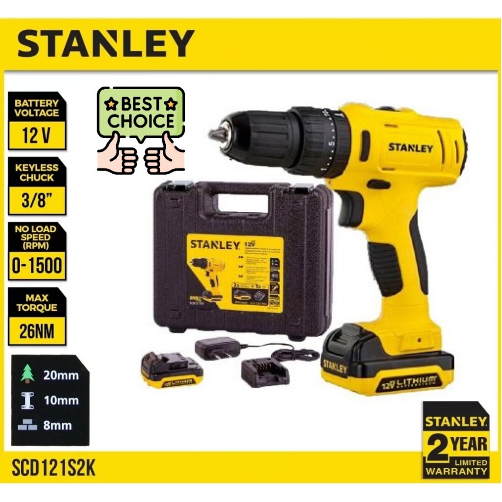 Stanley 12V Max Li-ion 26Nm Cordless Drill / Driver | Shopee Malaysia