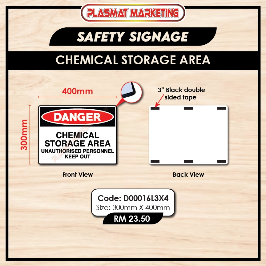 Safety Sign. Chemical Storage Area | Shopee Malaysia