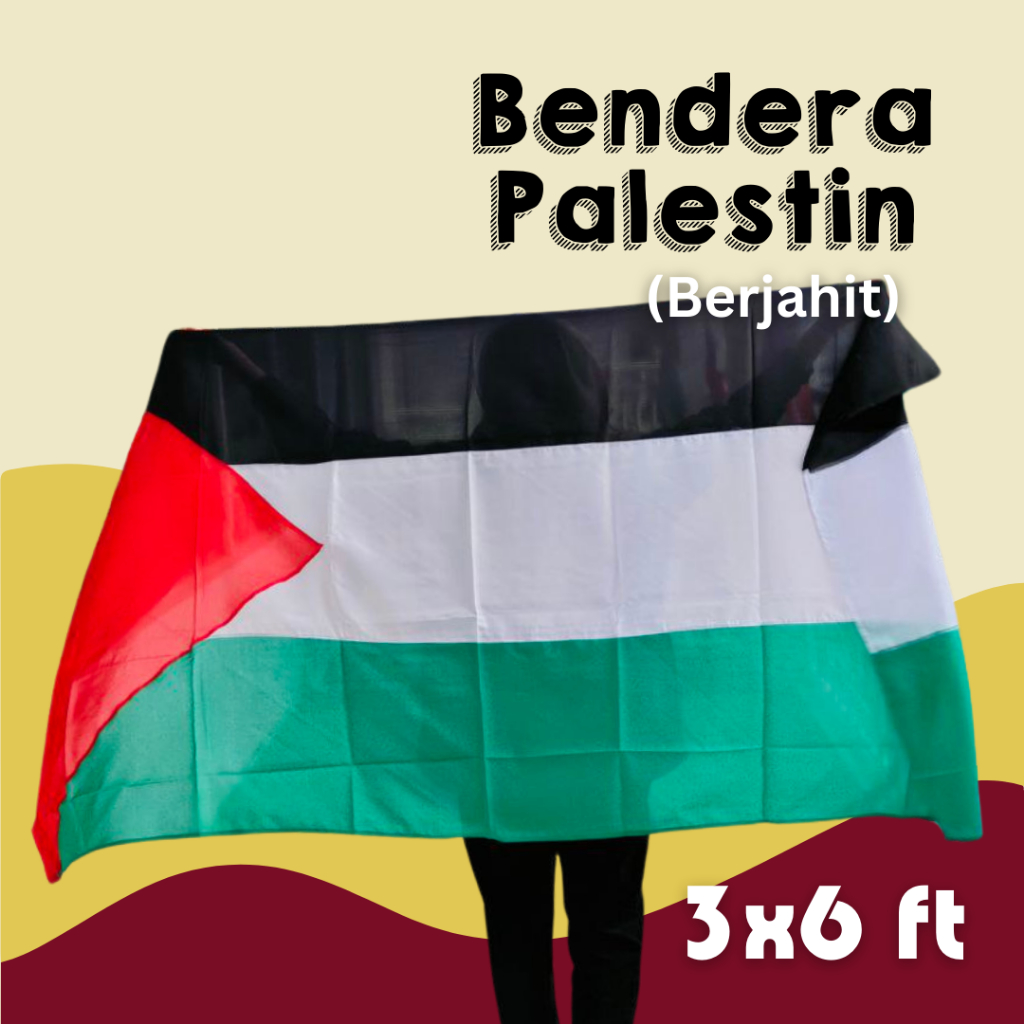 Palestine Flag Bendera Palestin 3x6 ft Berjahit | Shopee Malaysia