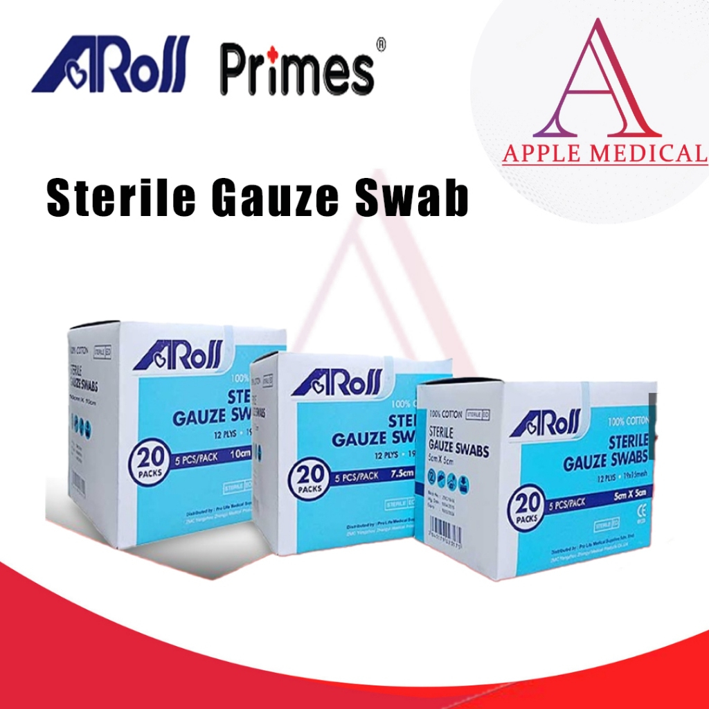 Aros / Primes Sterile Gauze Swabs / Swab Kasa Steril | Shopee Malaysia