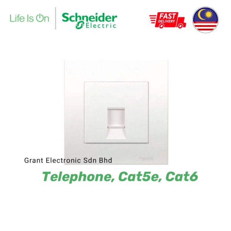 Schneider Vivace Telephone Socket Cat5e Cat6 RJ45 | Shopee Malaysia