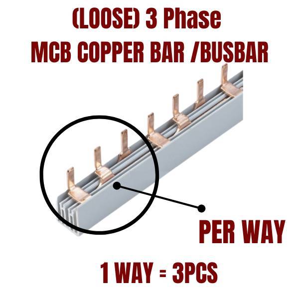 (LOOSE / 1 WAY) MCB Pure Copper Bar / MCB Copper Bus Bar with PVC ...