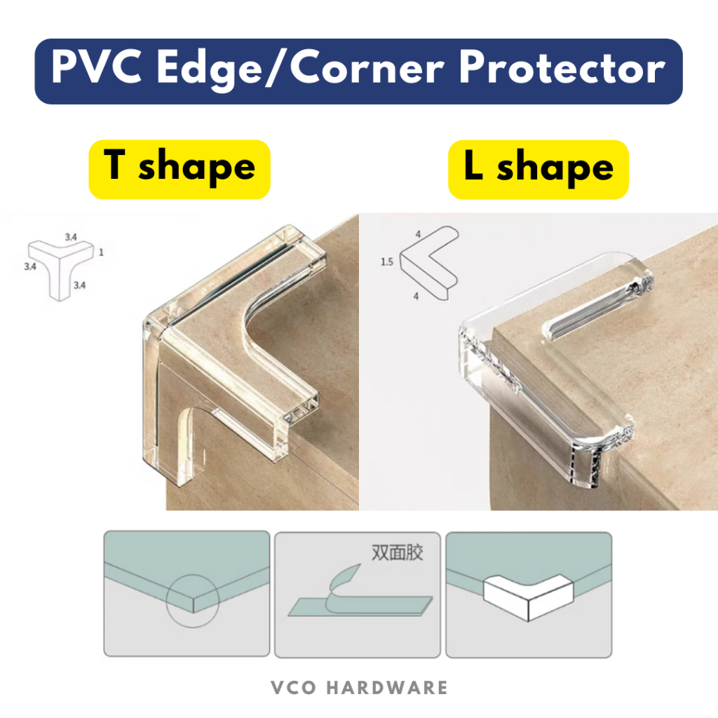[ 1 PCS ] PVC Transparent Table / Cupboard / Cabinet / Furniture Edge ...