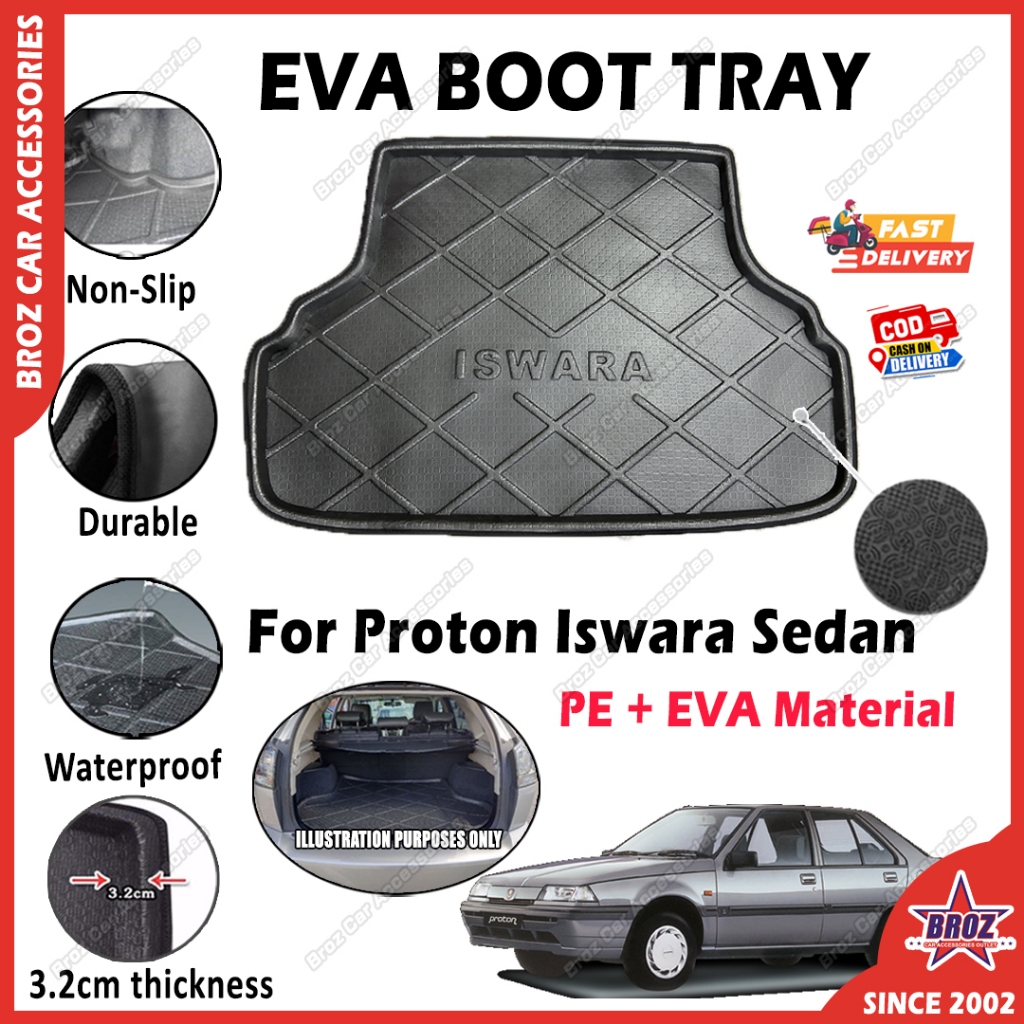 🔥 For Proton Iswara Sedan EVA Copolymer Car Boot Tray Trunk Tray ...