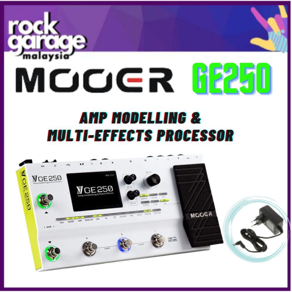 Mooer GE250 Amp Modelling & Multi Effects Processor ( GE-250 / GE 250 ...