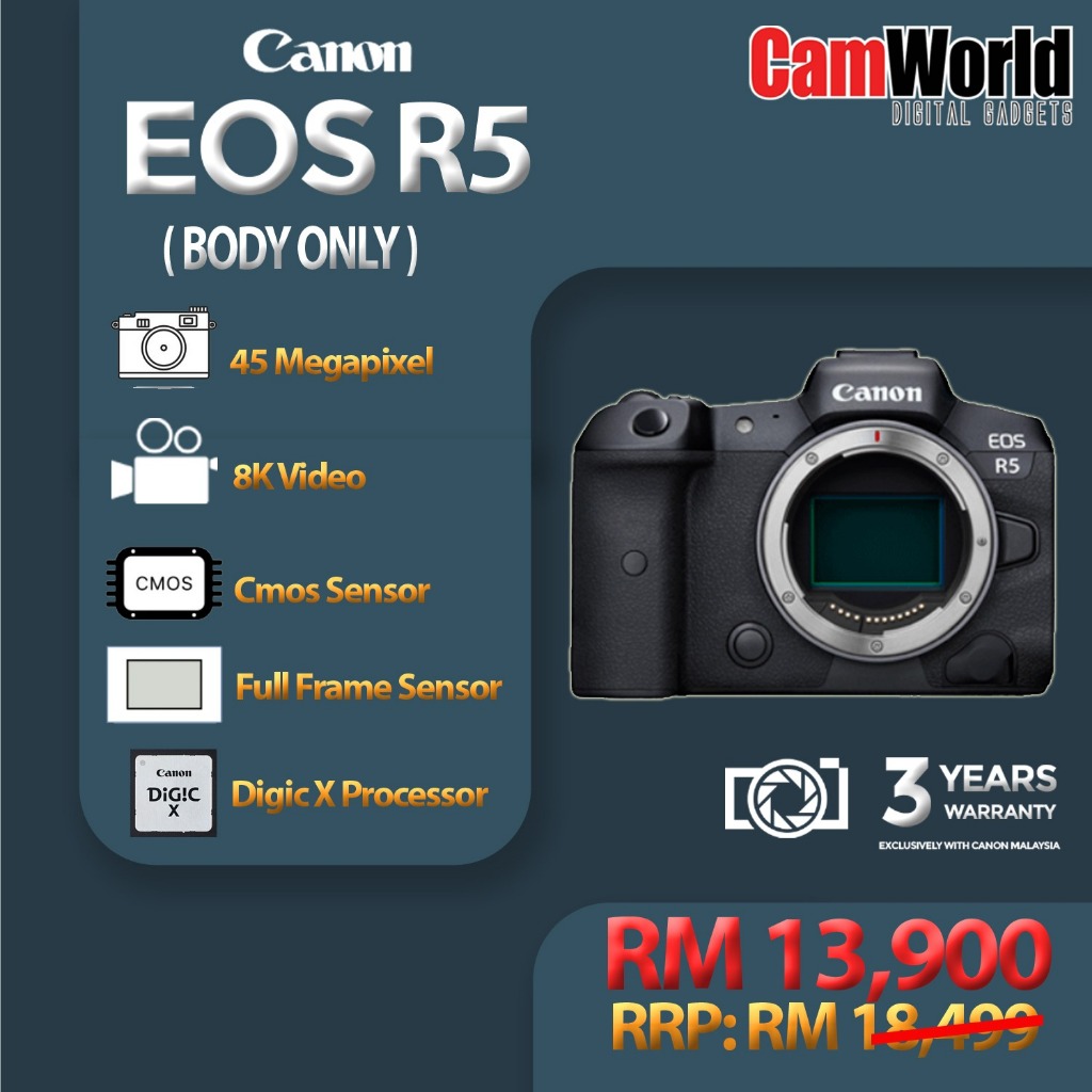 Canon EOS R5 Body Only | Shopee Malaysia