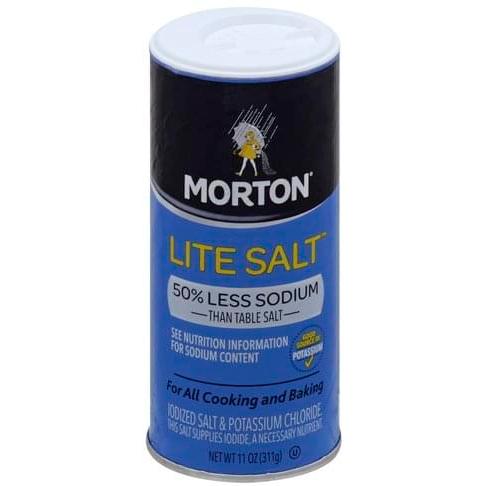 Morton Lite Salt 50% Less Sodium for All Cooking and Banking 311g ...