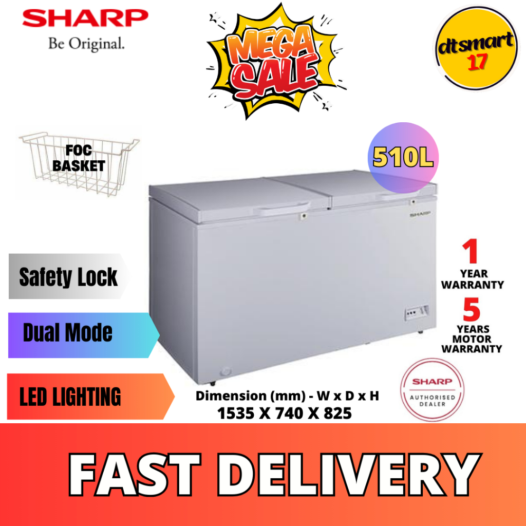 𝐋𝐎𝐑𝐑𝐘 𝐒𝐄𝐍𝐃𝐈𝐑𝐈 𝗞𝗟,𝗦𝗘𝗟𝗔𝗡𝗚𝗢𝗥 Sharp 110L - 510L Chest Freezer Dual Mode ...