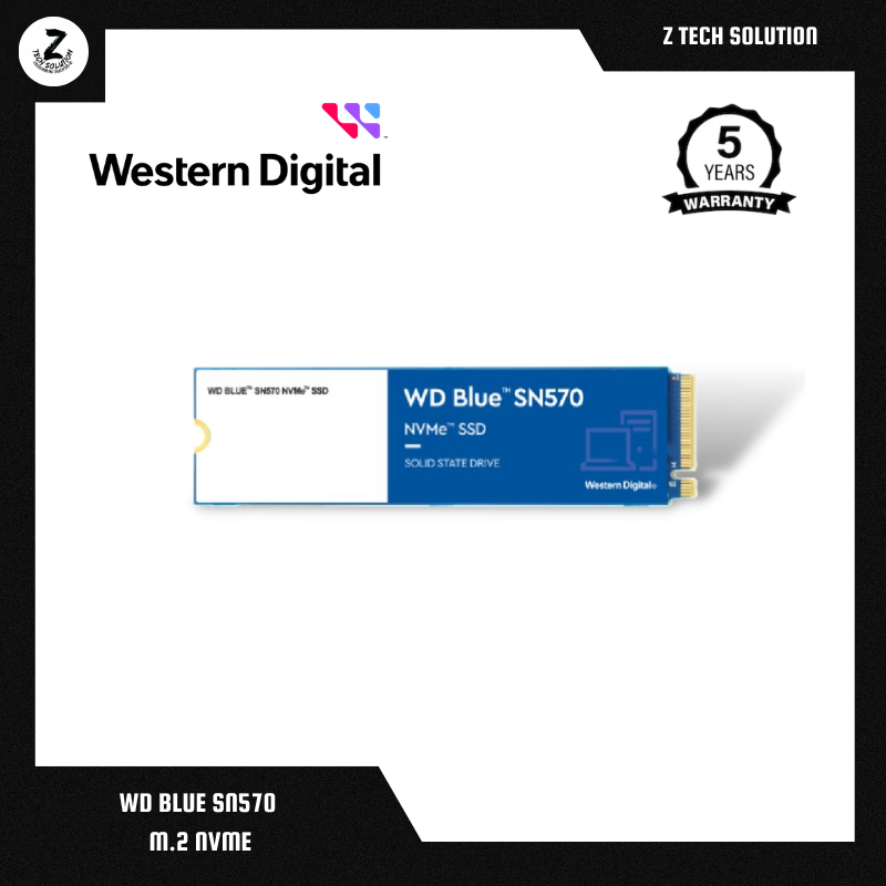 WD Western Digital Blue SN570 M.2 2280 NVMe PCIe Gen3 x4 SSD | Shopee Malaysia