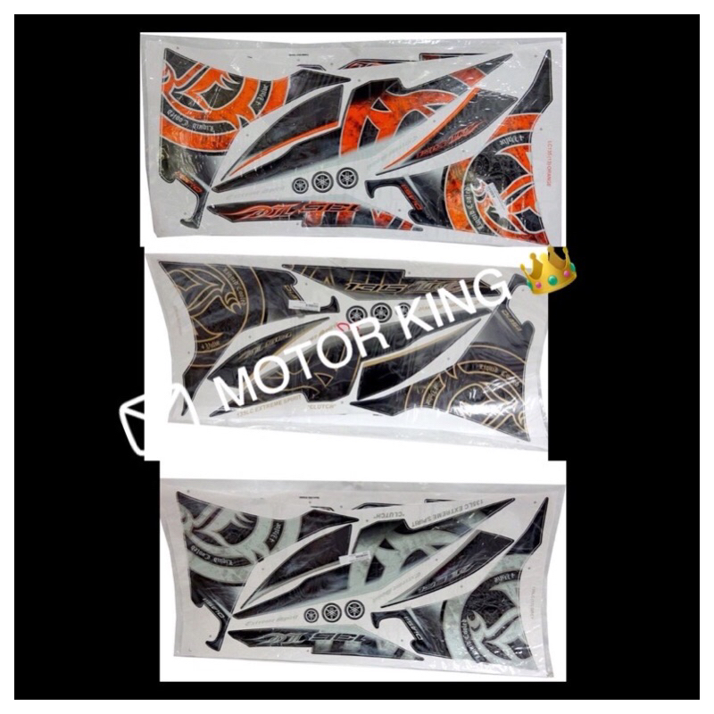Stripe Sticker Cover Set Yamaha LC 135 LC135 (13) MORITAKA ( Black ...