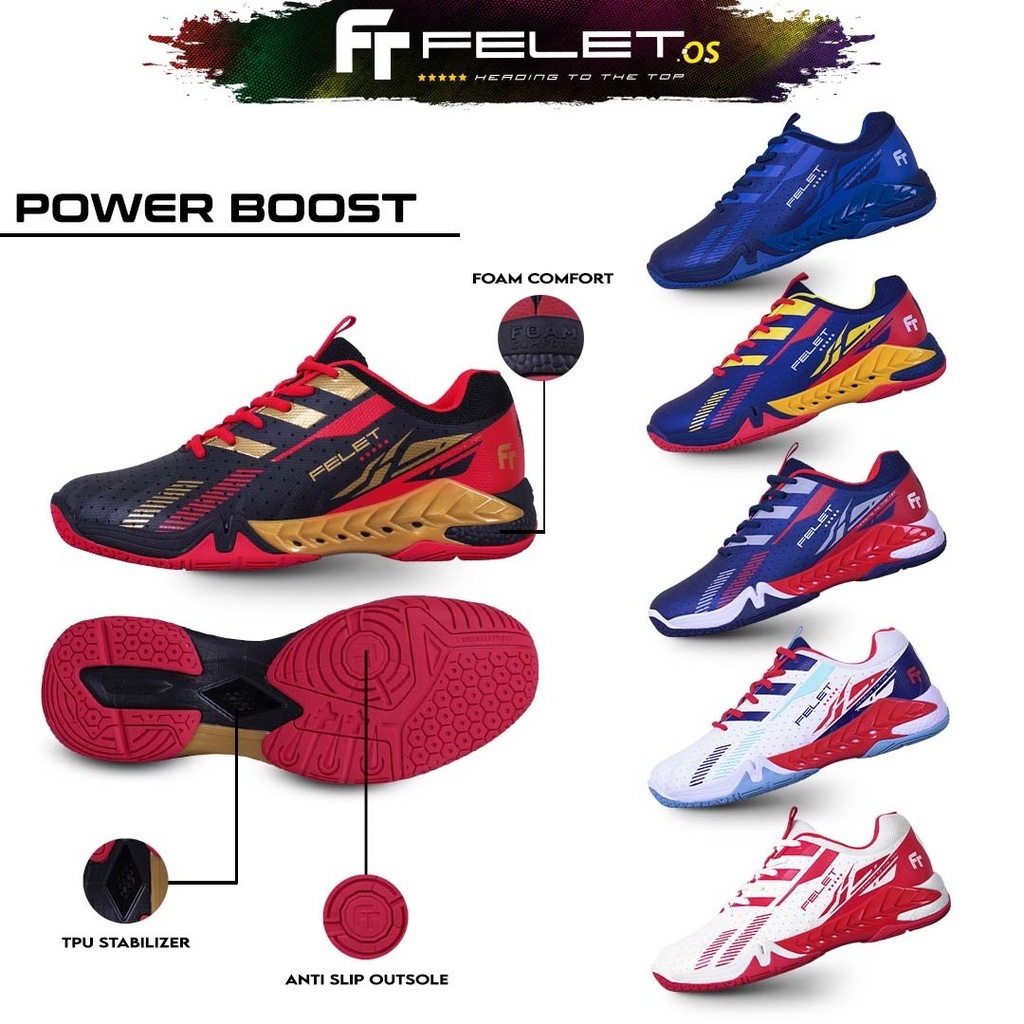 FELET POWER BOOST (Badminton Shoes) | Shopee Malaysia