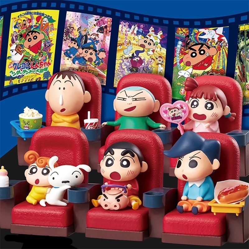 Crayon Shin Chan 1 Set (6 boxes) China Version Re-ment Movie Theater ...