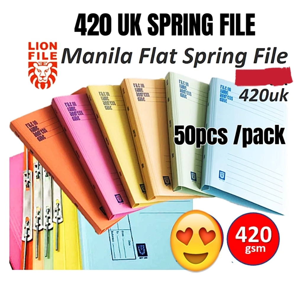 LION MFF420 UK Spring File 50pcs/Pack | Shopee Malaysia