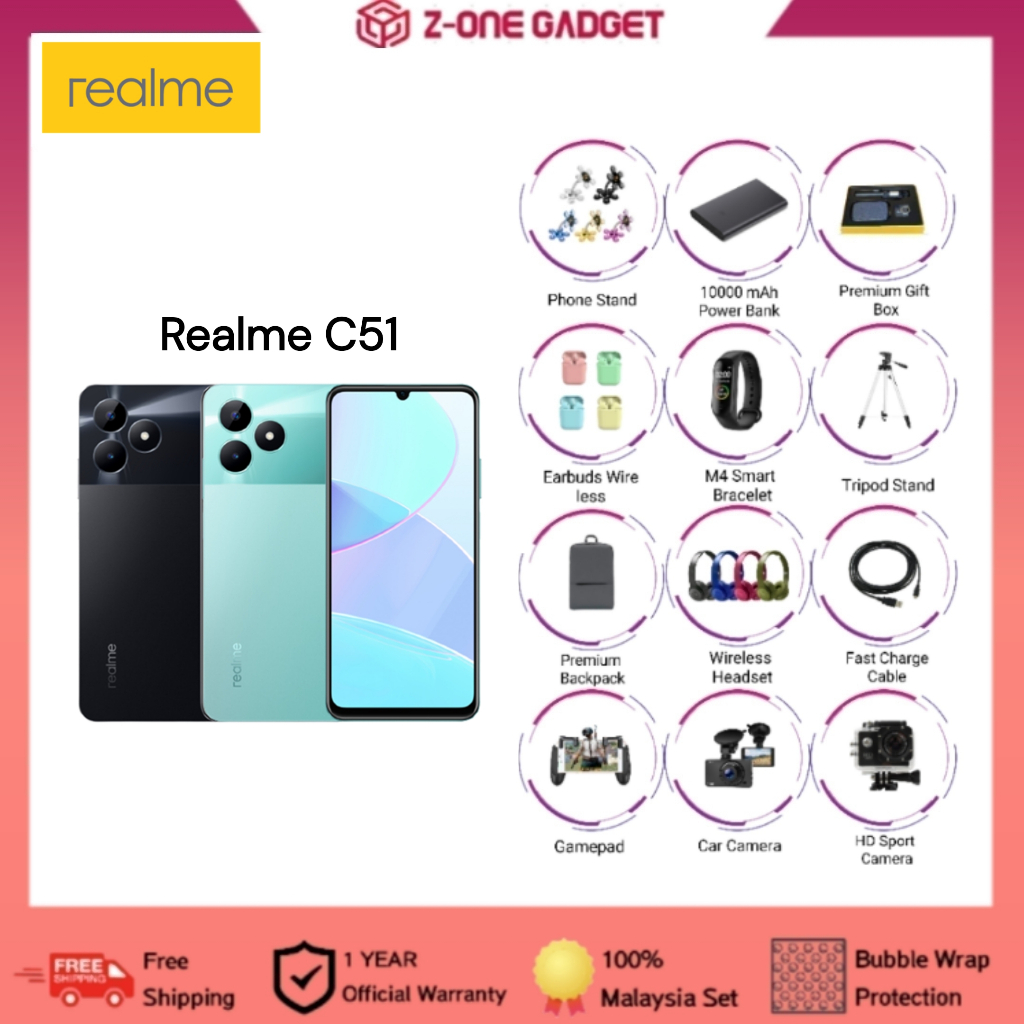 Realme C51 | 4GB RAM 128GB ROM | Shopee Malaysia