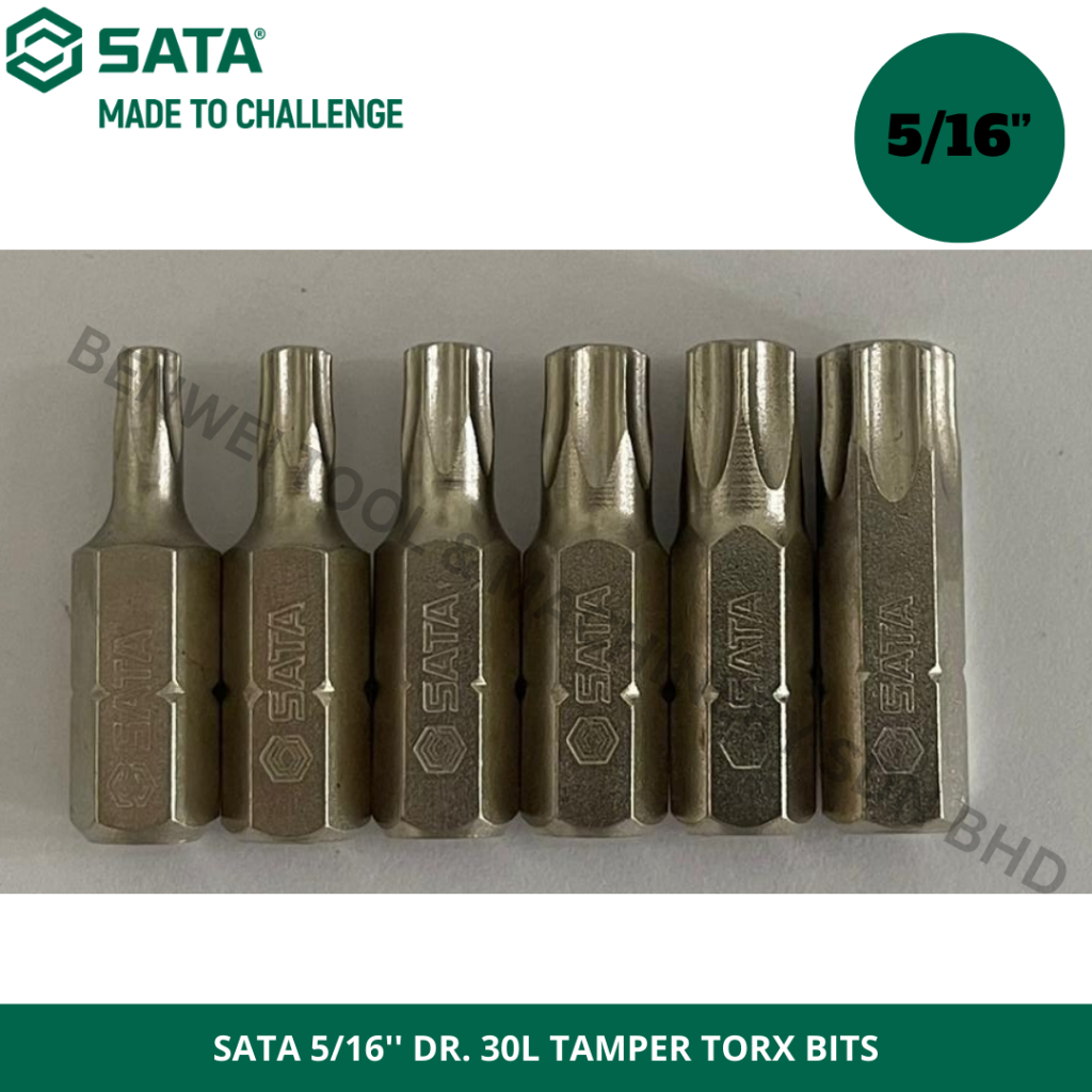 SATA 5/16'' DR. 30L TAMPER TORX BITS / STAR BITS SOCKET / T20 T25 T30 T40 T45 T50 | Shopee Malaysia