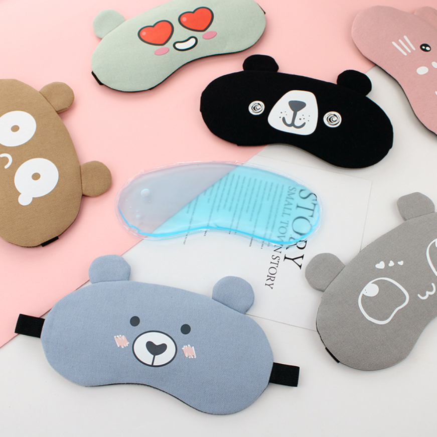 Cute Sleeping Eye Mask Relax Sleep Travel Cover 可爱睡眠眼罩 冰袋冰敷眼罩 | Shopee ...