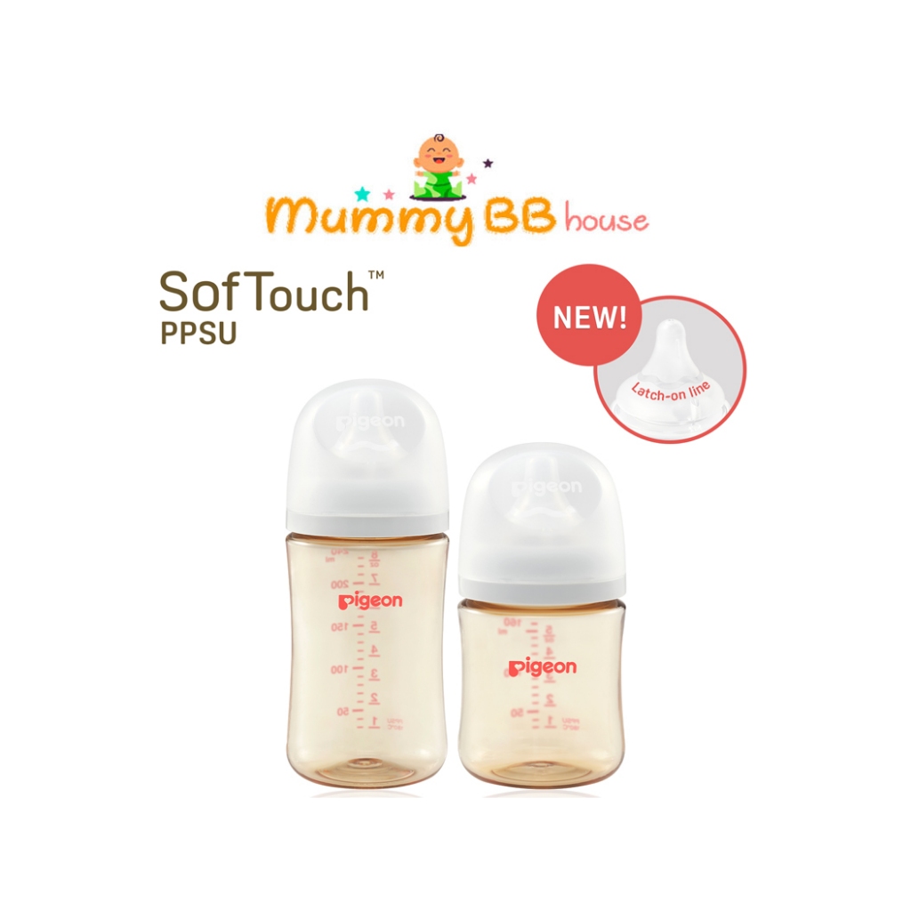 PIGEON SofTouch™ Wide Neck PPSU Nursing Bottle | Shopee Malaysia