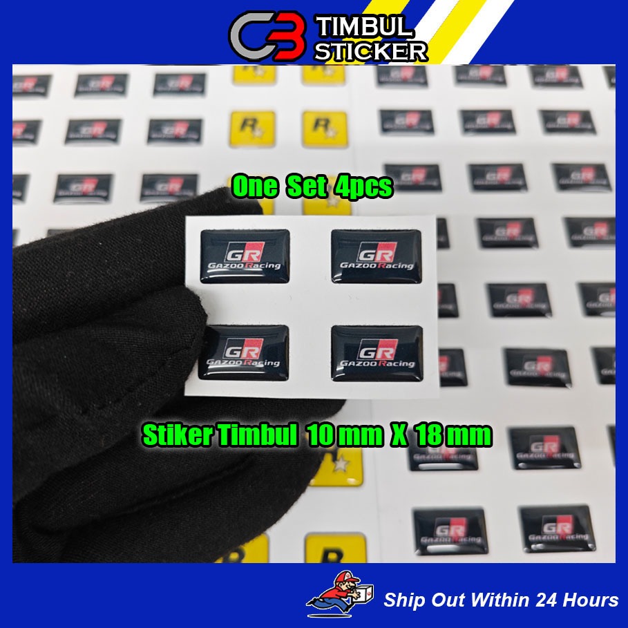 GR Gazoo Racing Interior Car Sticker Stiker Timbul 4PCS / EC48 | Shopee ...