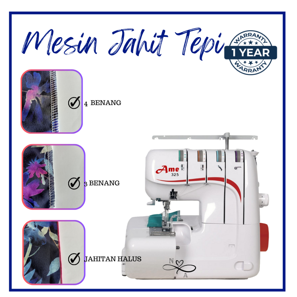 Mesin Jahit Tepi Portable AME / Overlock Machine | Shopee Malaysia