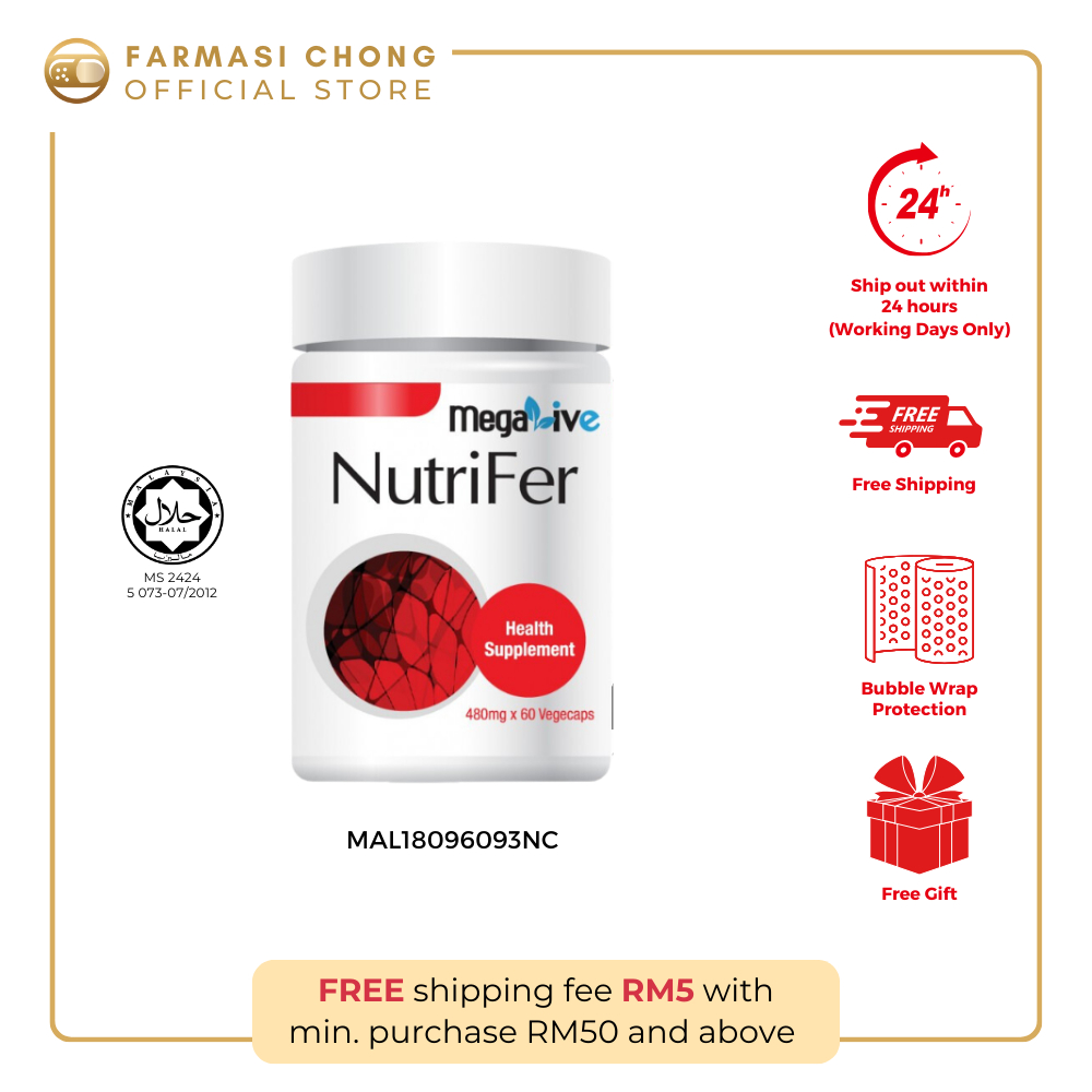 MegaLive NutriFer (60s / 2 x 60s FOC 15s) | Shopee Malaysia