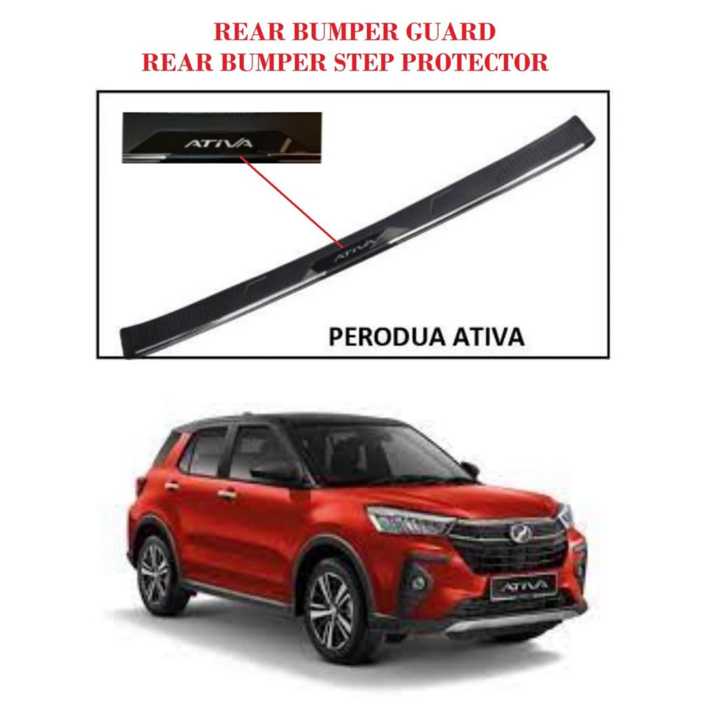 Rear Bumper Guard / REAR BUMPER STEP PROTECTOR PERODUA ATIVA | Shopee ...