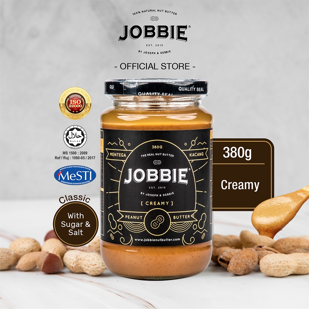 JOBBIE Creamy Classic Peanut Butter (380g) | Shopee Malaysia