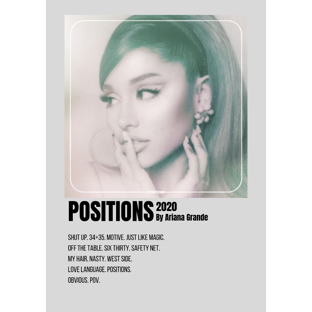 Album Cover Poster Positions by Ariana Grande | Shopee Malaysia