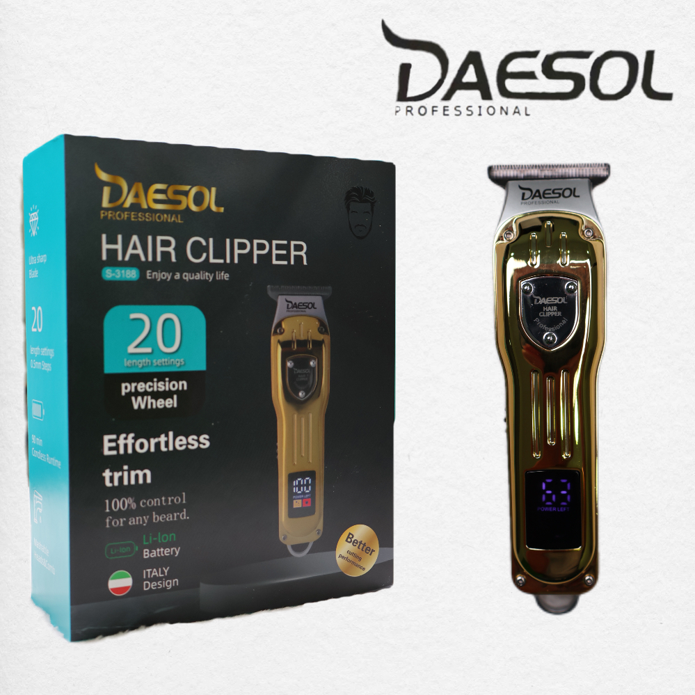 DAESOL PRO Cordless Hair Clipper Rechargeable Waterproof USB Electric ...