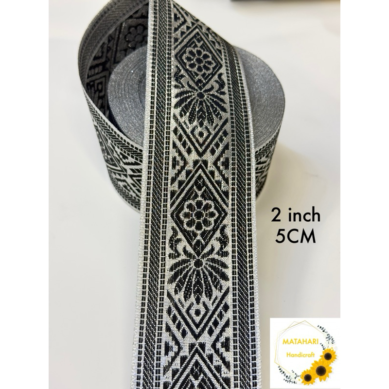 (1 Roll) 1 1/2”/1 1/4”/2”18yard+- Reben Songket/Reben Konvo/Jubah ...