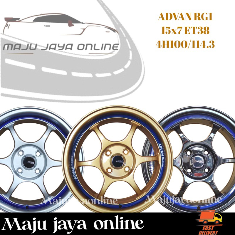 ADVAN RG1 NEW SPORT RIM 15X7 4H100 & 4H114 WHEELS (1 SET) | Shopee Malaysia