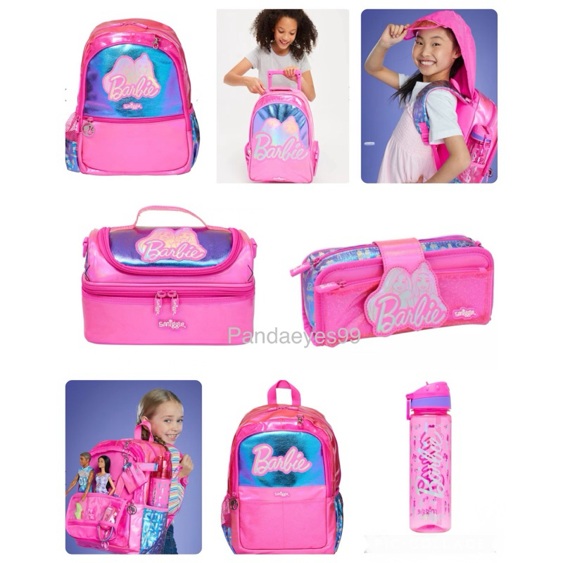 Smiggle Barbie Backpack Lunchbox Drinking Bottle Bag Kanak-Kanak ...