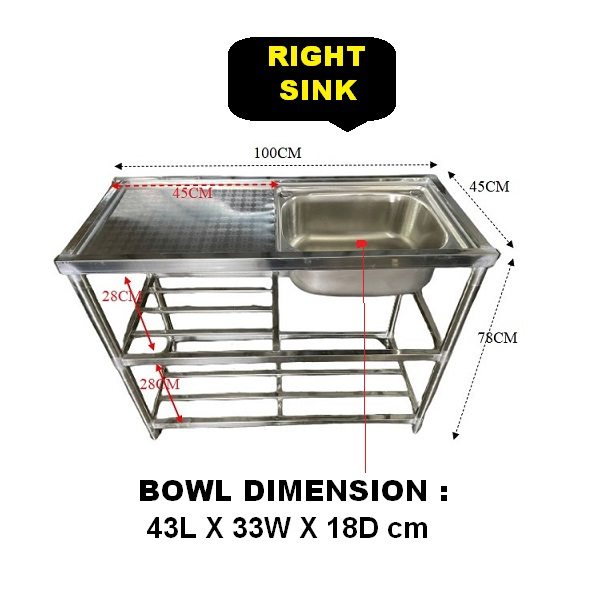 SUS304 UTILITY SINK BASIN/易携易收纳洗水盘带桌面PORTABLE STAND/SINGLE BOWL SINKI ...