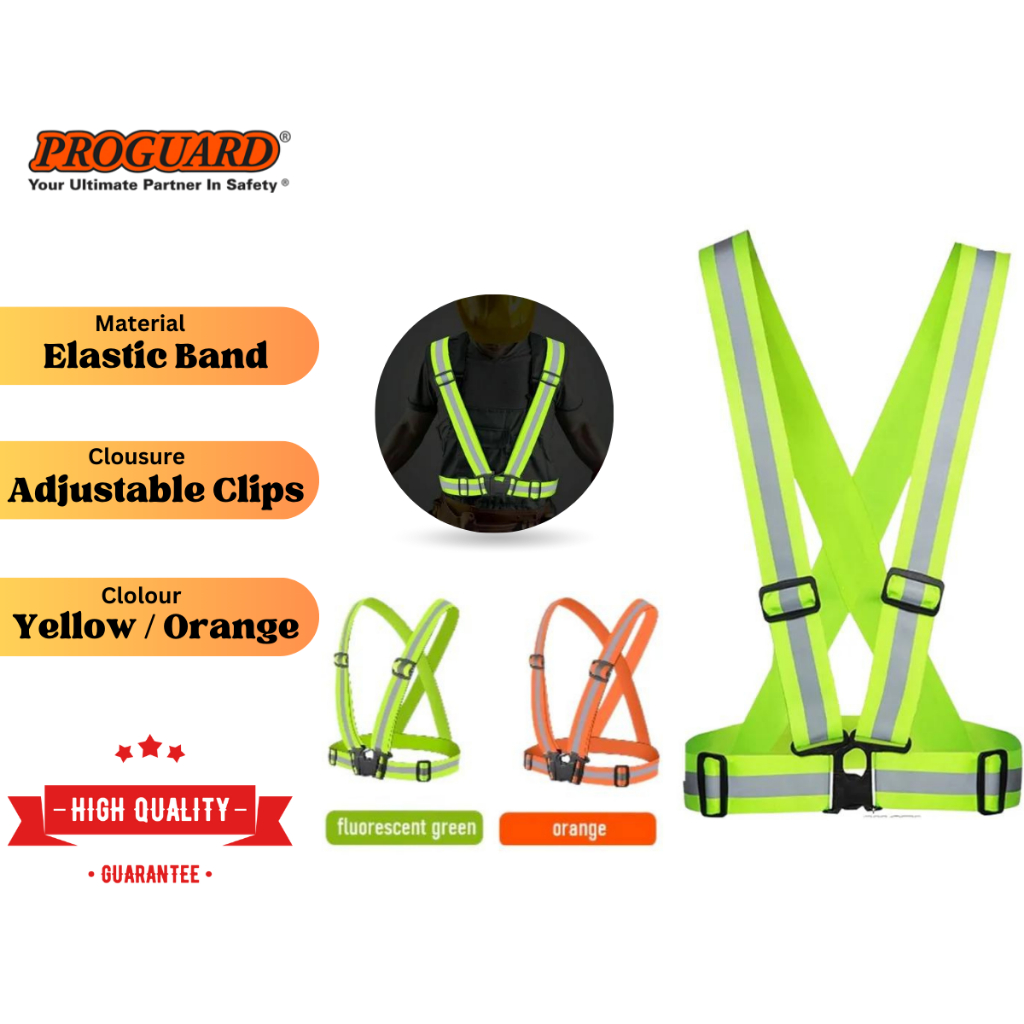 Proguard 360° High Visibility Adjustable Elastic Reflective Quick Lock ...