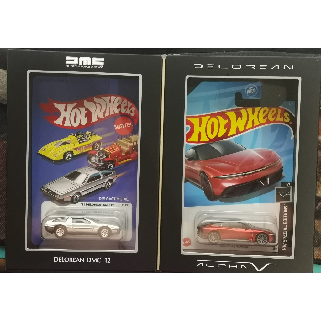 HOTWHEELS - RLC RED LINE CLUB DOUBLE CAR SPECIAL - DELOREAN X ALPHA V ...