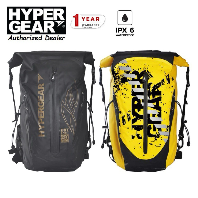 Hypergear Dry Pac Pro Gold 30L - Black / Multipurpose Inner Pockets ...