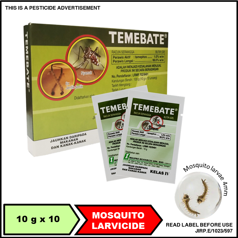 TEMEBATE Ubat Jentik Nyamuk Denggi Mosquito (10 X 10G) | Shopee Malaysia
