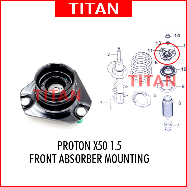 Proton X50 1.5 Front absorber mounting 1PC | Shopee Malaysia