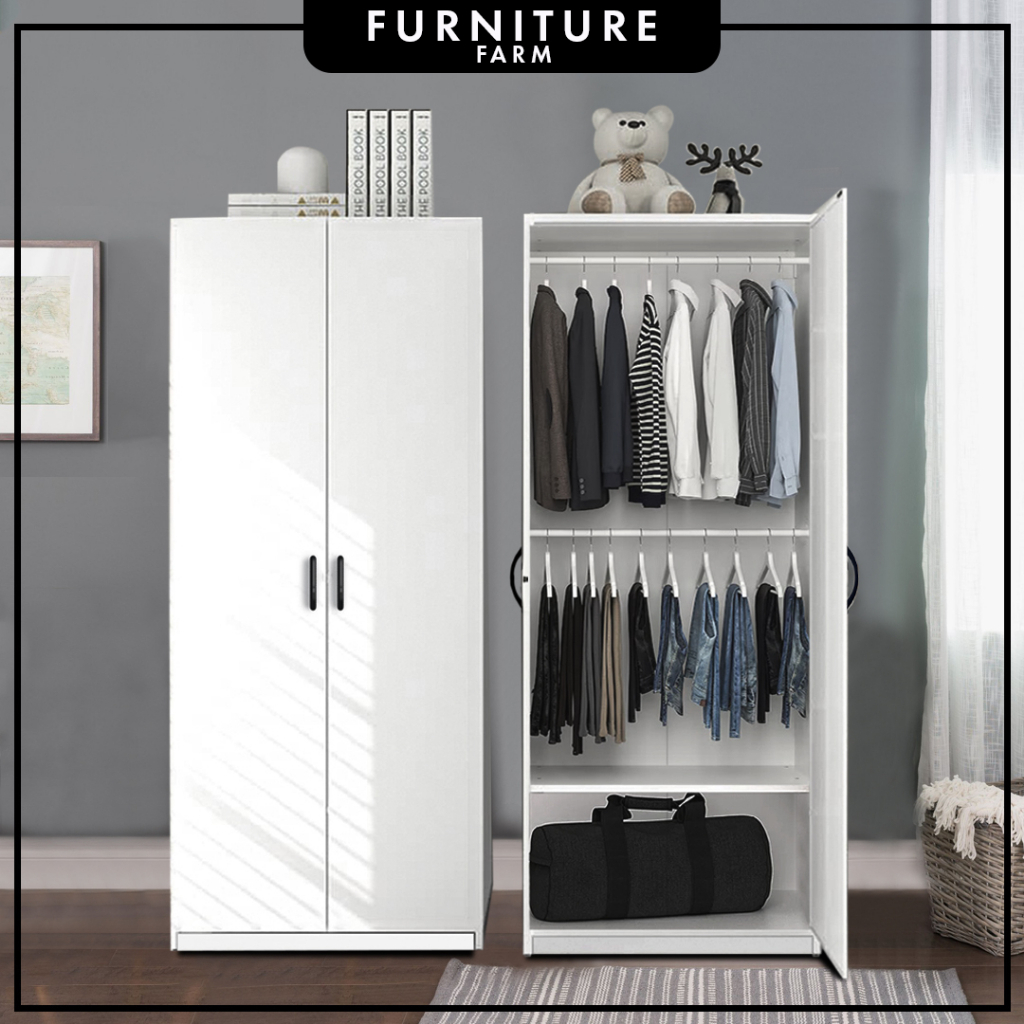 F&F :WARDROBE WITH SHELF / Almari baju /kabinet baju / almari baju ...
