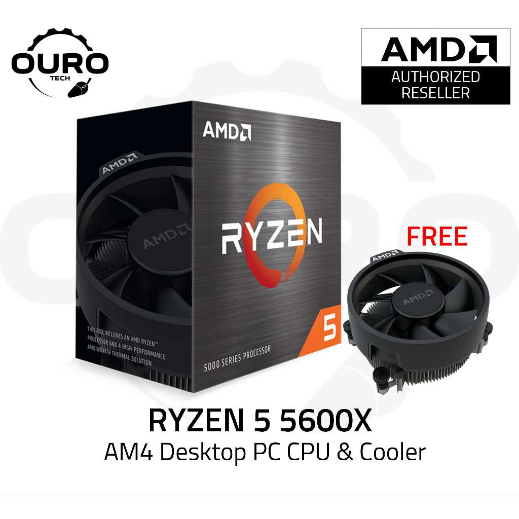 AMD Ryzen 5 5600X 6-core | 12-Thread Unlocked Desktop Processor w/ Wraith Stealth Cooler | AM4 ...